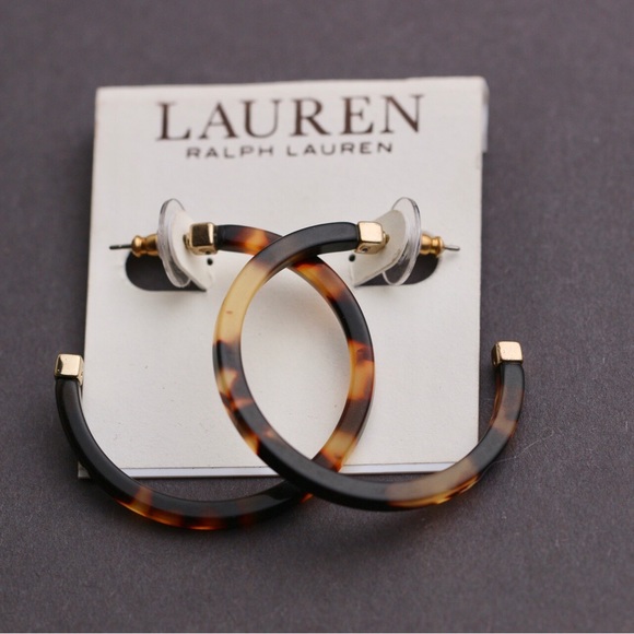 Lauren Ralph Lauren | Jewelry | Lauren Tortoise Hoop Earrings | Poshmark